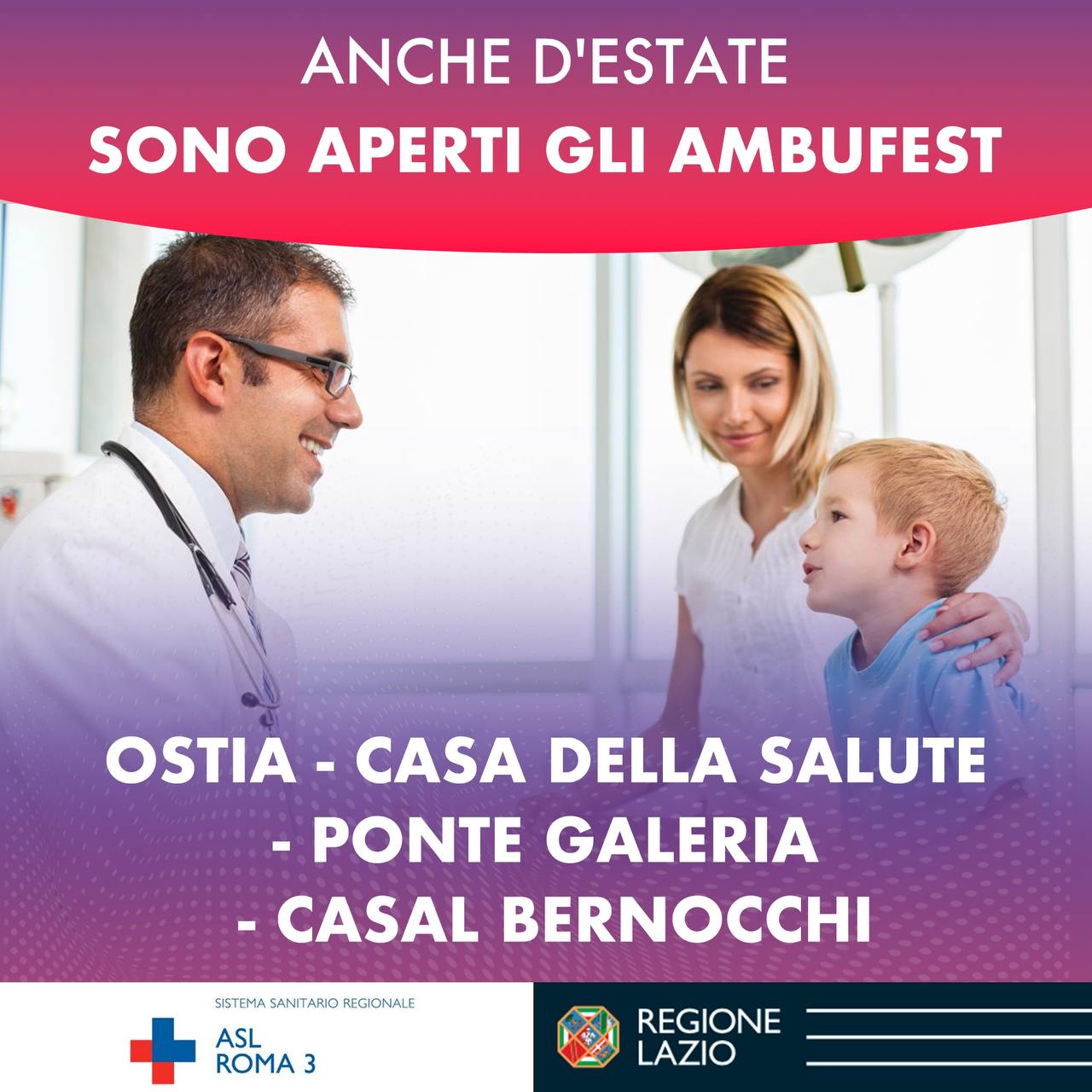 Asl Roma 3, Ambufest aperti anche d’estate - QFiumicino.com